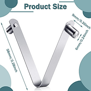 8 Pieces Double Pin Spring Button Clip Push Button Clip Tent Pole Push Button Spring Clips Stainless Steel Kayak Paddle Spring Snap Clips Tube Locking Pin Clips for Camping Replacement (6 mm)