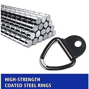 BUSY-CORNER Tie Down Anchors for Trailer, Warehouse, Boat, 10 PCS of Heavy Duty Steel V Ring Bolts, Pickups Truck Accessories(Black)