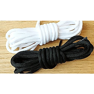 Jordan 13 Laces | Replacement Laces - White Round Shoe Laces, Round Athletic Shoe Laces, Jordan Shoe Laces White (White, 63")