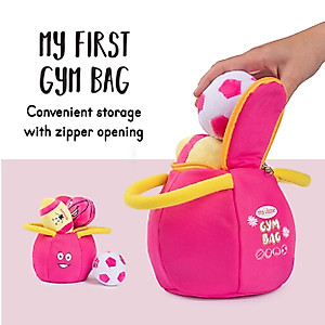 Talking Plush Sports Balls for Toddlers 1-3 | Soft Sports Balls for Baby | Toddler Sports Toys | Set of 4 - Plush Basketball, Baseball, Soccer Ball & Football