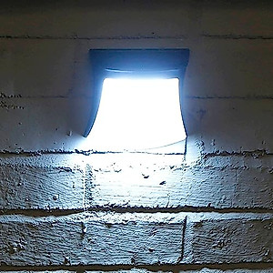 DAKWA Solar 2V/160MAh Wall Outdoor Sconce Modern Wall Lamp Rainproof Wall Lights for Patio Yard Garage (Color : 6000K White Light)