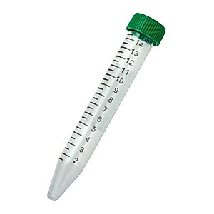 Celltreat 229412 Polypropylene Centrifuge Tube, Sterile, 15mL Volume, Foam Rack (Case of 300)