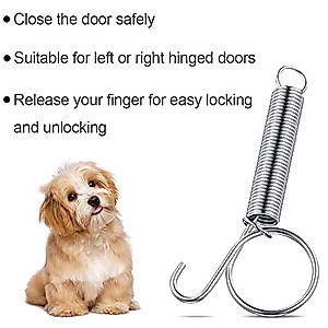 Cotsdan 20Pcs Spring Door Latch for Cages Metal Finger Spring Hooks 2 Sizes Multi-Functional Wire Cage Spring Latch Security for Fixing Pet Cage Door Dog Cat Hamsters Bunny Bird Parrot Cages Hook