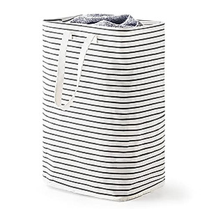 72L Freestanding Laundry Hamper, Collapsible Waterproof Clothes Basket with Easy Carry Long Handle, Washing Bag for Clothes, Toys (1 Pack, Grey)