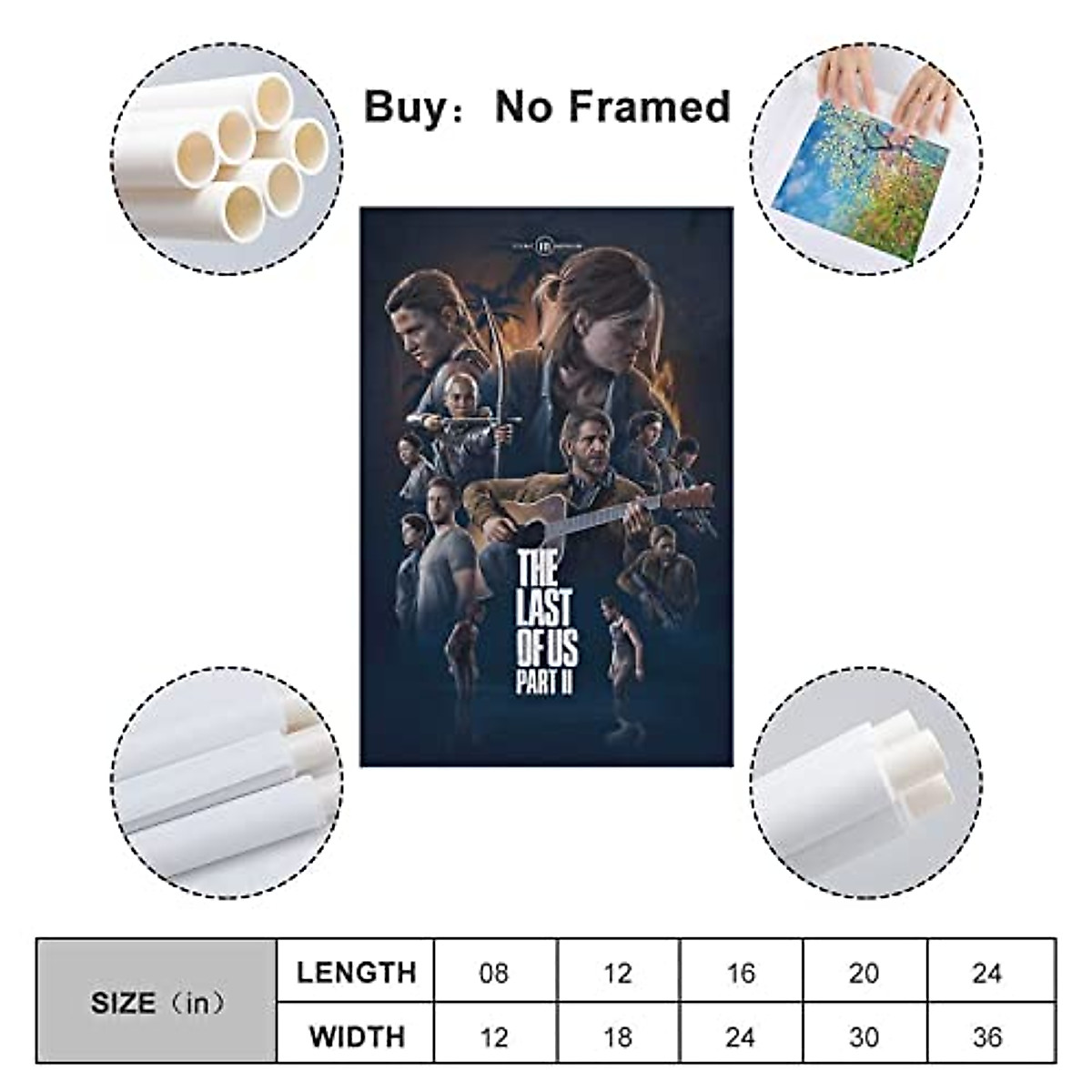 BUJIAN Last of Us Part 2 Canvas Art Poster and Wall Art Picture Print Modern Family Bedroom Decor Posters 12x18inch(30x45cm)