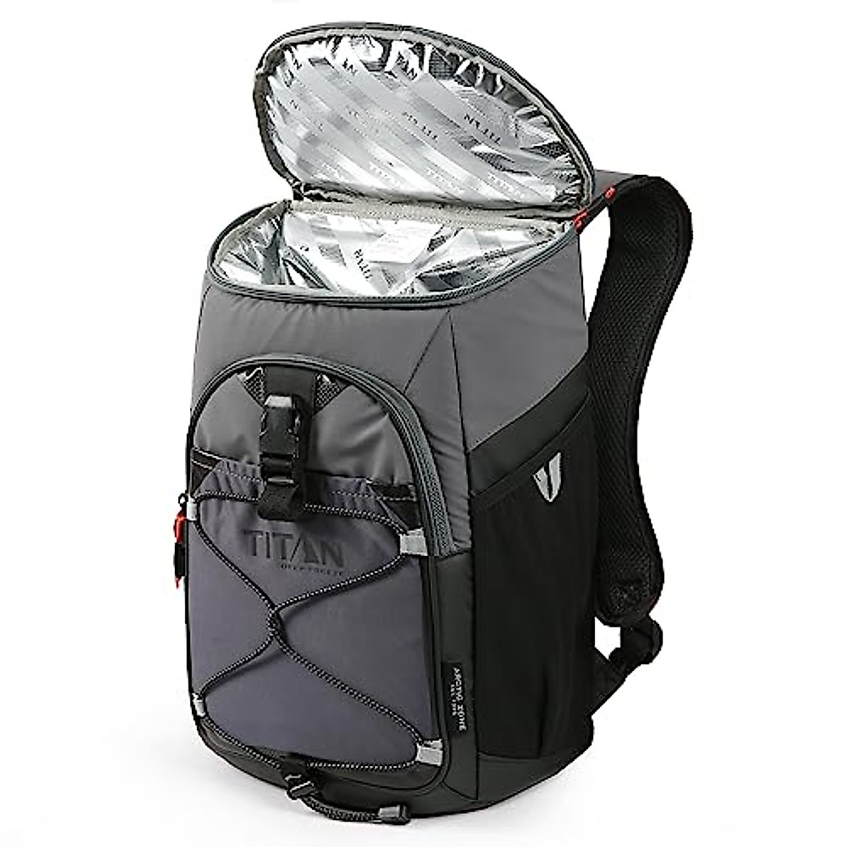 Titan Deep Freeze Backpack Cooler - 24 Can Cooler Bag Insulation, Sharkskin Gray