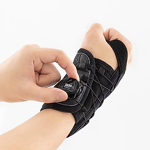 SOZO Boa Micro Adjustable Wrist Brace, Support with Splint for Carpal Tunnel, Tendonitis, Arthritis, Wrist Injury and Pain (Left, Medium)