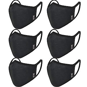 VVUPIC 6-Pack Unisex Washable Reusable Cover - Triple Layer Cover for Dust Particle & Droplet Protection - Dust Warm outdoor Cover Black - Ship From USA