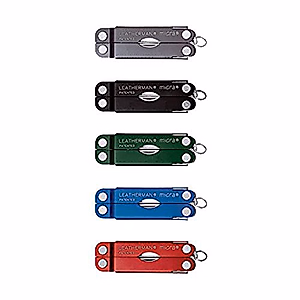 LEATHERMAN, Micra Keychain Multitool with Spring-Action Scissors and Grooming Tools, Stainless Steel, Built in the USA, Stainless