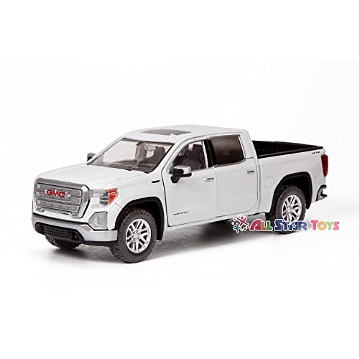 2019 GMC Sierra 1500 SLT Crew Cab 4x4 Pickup Truck with Sunroof White Timeless Legends Series 1/24-1/27 Diecast Model Car by Motormax"""