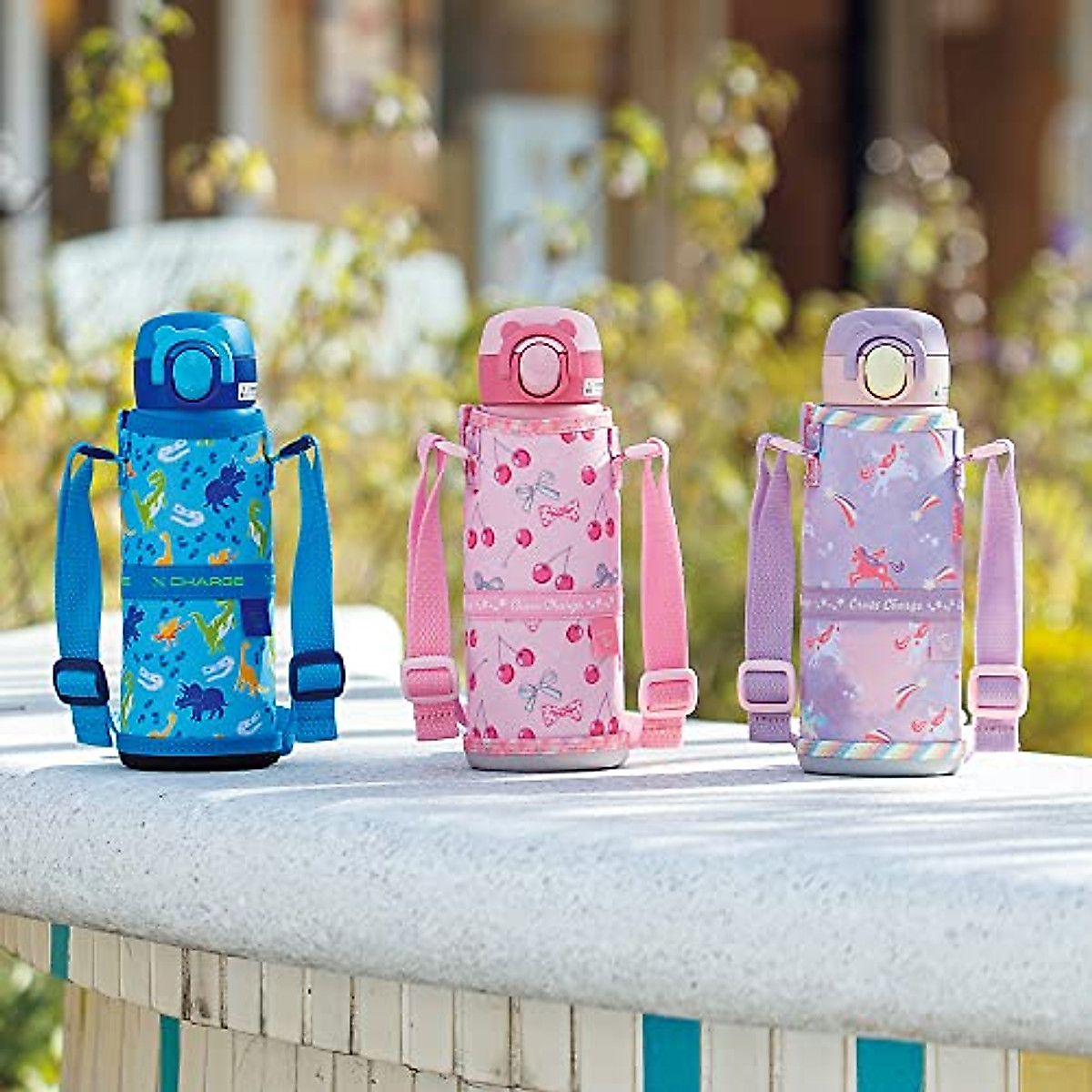 Zojirushi SM-UA48-AJ Water Bottle, Kids, One-Touch Stainless Steel Mug, Seamless, 1.6 fl oz (0.48 L), Dinosaur Blue