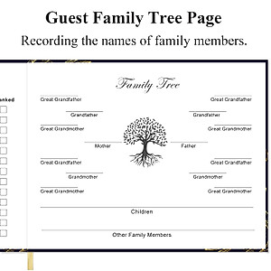 Funeral Guest Book - GuestBook for Memorial & Funeral Services, Guest Sign-in Book & Guestbook Planner, 440 Guests Entries with Name & Address, Memory Book for Funeral Guest Registry, 9" x 7", Black