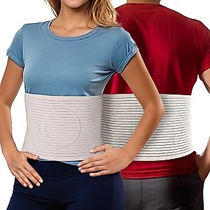 Hernia Belt for Men or Women | C Section Belly Binder & Abdominal Binder | Post Surgery & Pregnancy Tummy Tuck | Hysterectomy, Umbilical Hernia | Postpartum Belly Band & Belly Wrap | (L/XL)