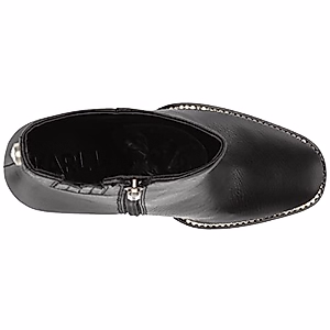 KARL LAGERFELD PARIS Women's Peppy Lug-Sole Zip-up Fashion Boot, Black, 8