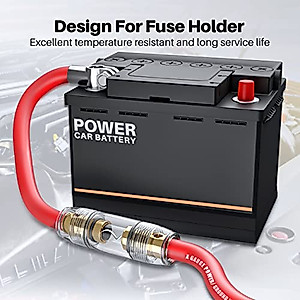 GearIT 4 Gauge Wire (25ft - Red Translucent) Copper Clad Aluminum CCA - Primary Automotive Wire Power/Ground, Battery Cable, Car Audio Speaker, RV Trailer, Amp, Electrical 4ga AWG 25 Feet