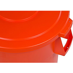 Carlisle FoodService Products 34104424 Bronco Round Waste Container Only, 44 Gallon, Orange