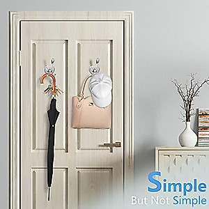 Wall Hooks for Handing Three Paws on The Hill Silver Coat Stick Hooks, Heavy Duty Wall Hooks for Bathroom, Home Depot Strong Sticky Hook for Hanging (3 Pack)