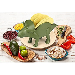 Funwares Original Tricerataco - The Ultimate Dinosaur Taco Holder, Fun and Practical White Elephant Gift, Hold 2 Tacos