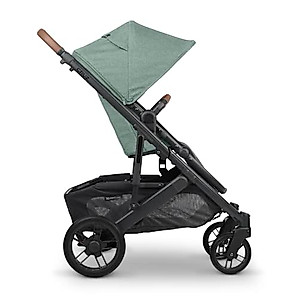Cruz V2 Stroller - Gwen (Green Melange/Carbon/Saddle Leather) + MESA V2 Infant Car Seat - Jake (Charcoal)