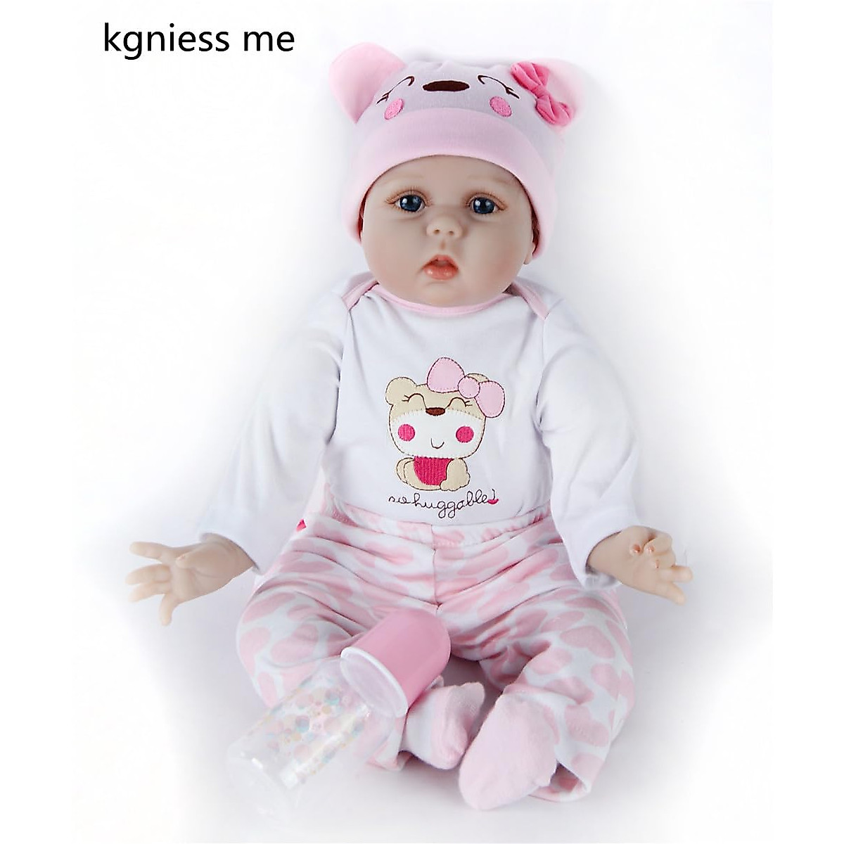 kgniess me Lifelike Reborn Baby Dolls - 22 Inches Realistic Reborn Girl Doll Soft Vinyl Newborn Baby Doll That Look Real, Best Toy for Kids Ages 3+