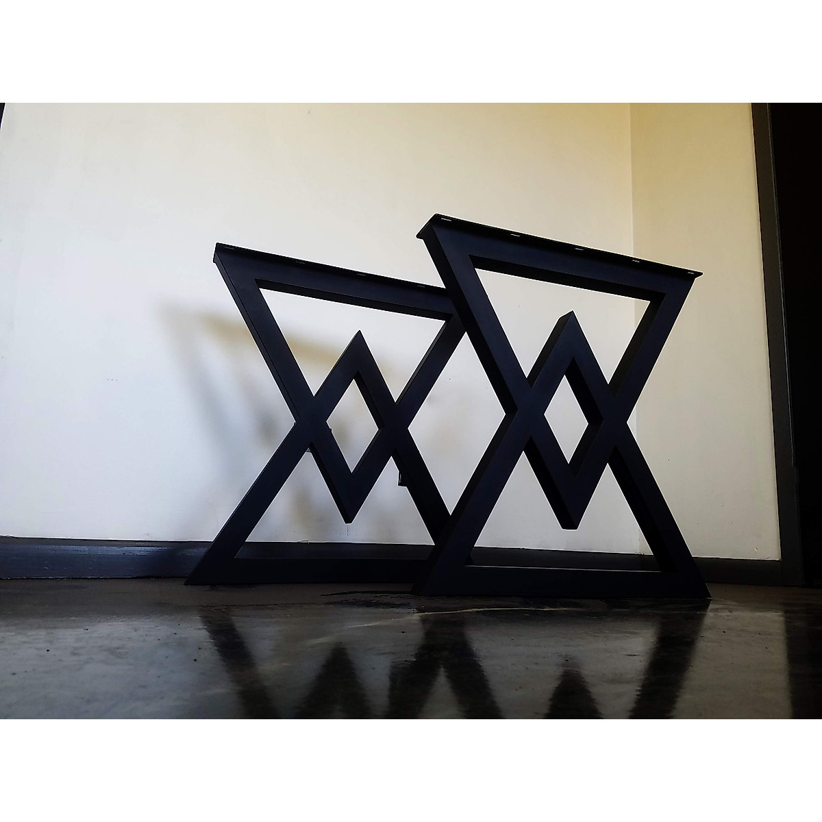 Metal Table Legs, Diamond Style - Any Size and Color