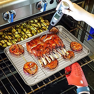 Cooling Racks for Cooking and Baking, 304 Stainless Steel Baking Rack, Multi Use Grid Wire Rack for Kitchen Cooking Roasting Drying Grilling