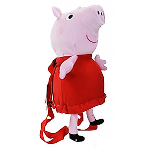 Peppa Pig Plush Backpack Pink Red