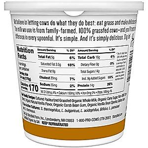 Stonyfield® Organic 100% Grassfed Vanilla Greek Whole Milk Yogurt 24 oz. Tub