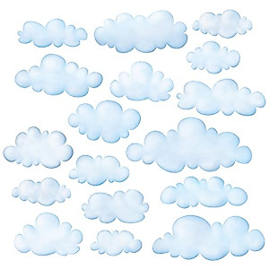 DECOWALL DS-8030 Clouds Kids Wall Stickers Wall Decals Peel and Stick Removable Wall Stickers for Kids Nursery Bedroom Living Room (Small)