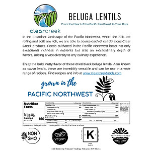 Lentils | Black Beluga | 4 lb Bag | Non-GMO | Kosher | Vegan | Non-Irradiated