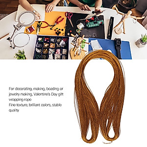 QANYEGN 5 Pack Metallic Thread, Metal Embroidery Thread Tag Wire, Embroidery Thread Set Suitable for Embroidery, Bracelet Making and Jewelry Crafts, 100 Yards per Pack(ld)