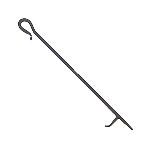 Minuteman International Shepherd's Hook Poker, Single Fireplace Tool (WR-21P)