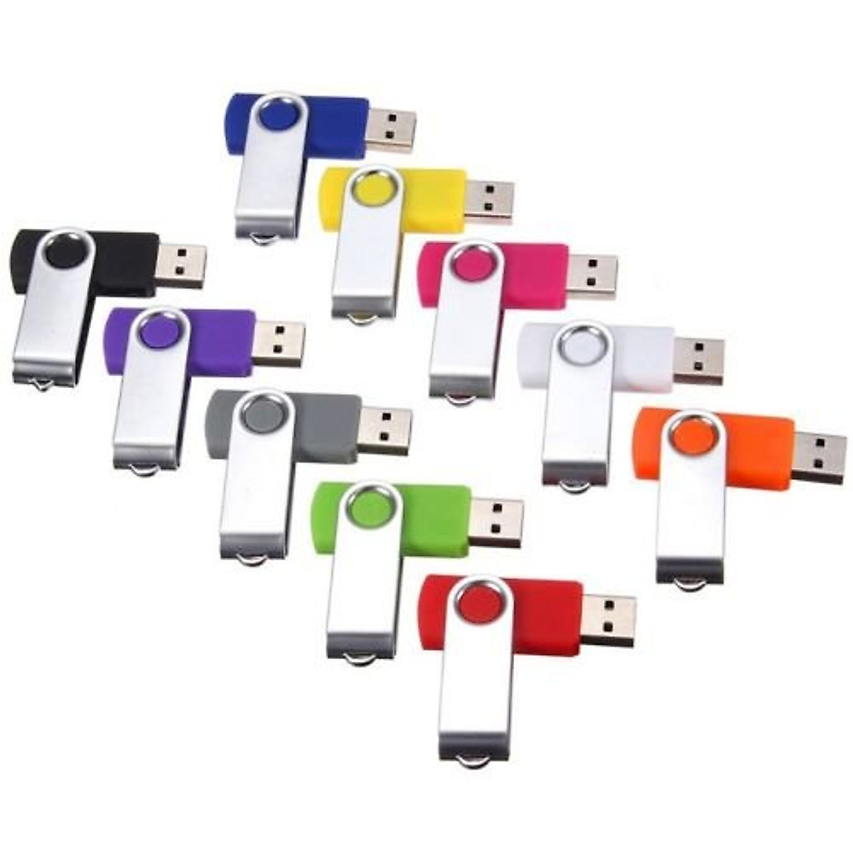 (64GB-8MB) USB Flash Drive 10 Pack U Disk Memory Stick Thumb Drive Pen Drive Jump Drives USB Stick (10PCS - 16MB (Not GB))
