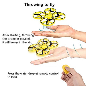 ForBEST Gesture Control Drone Rc Quadcopter Aircraft Hand Sensor Drone with Smart Watch Controlled, 2 batteries, 360° Flips, Led Light, 3 Modes, USB Cable, Best Gift for Kid