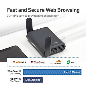 GL.iNet GL-A1300 (Slate Plus) Wireless VPN Encrypted Travel Router & GL-AR300M16-Ext Portable Mini Travel Wireless Pocket Router
