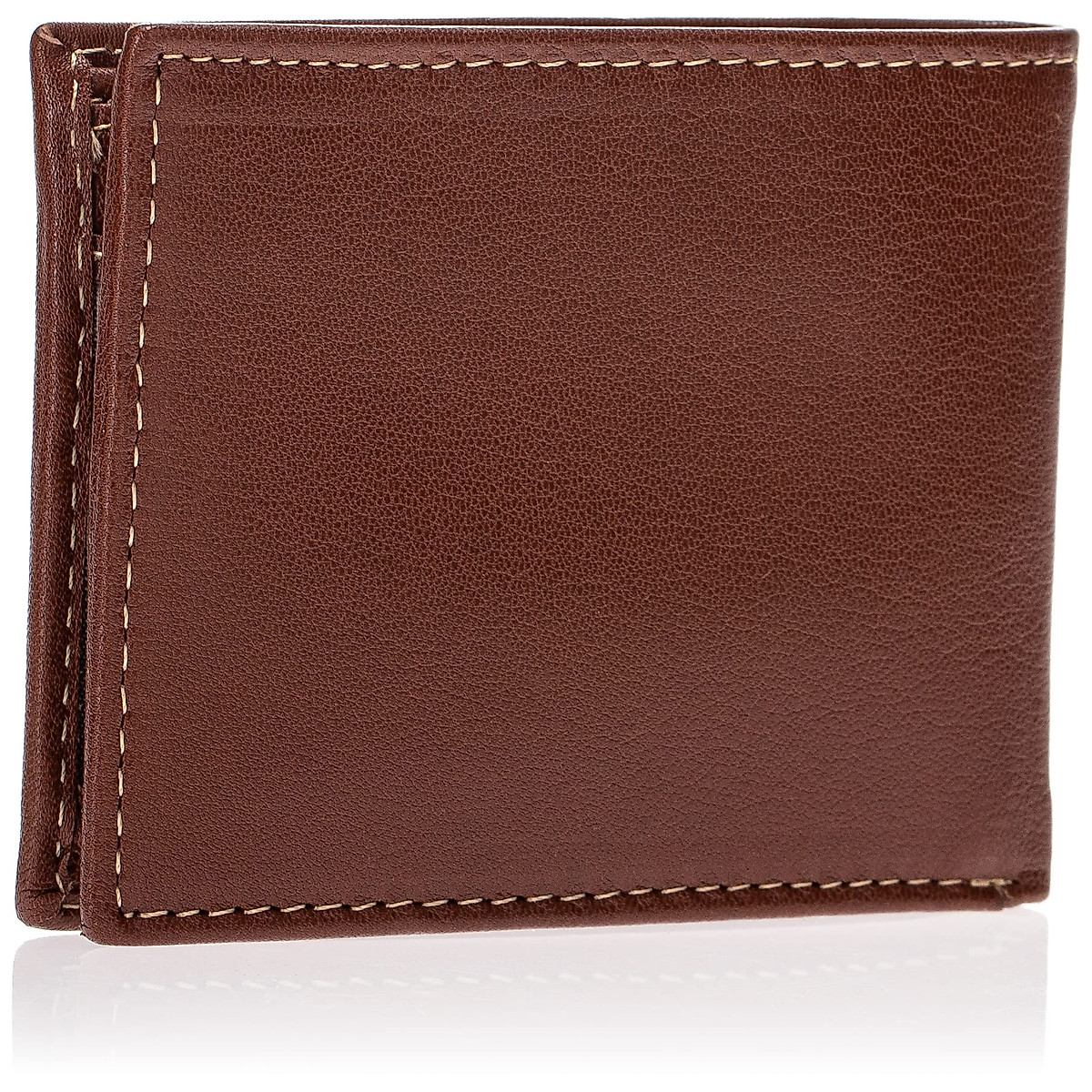 Timberland Men's Leather Passcase Trifold Wallet Hybrid, Cognac (Hundson), One Size
