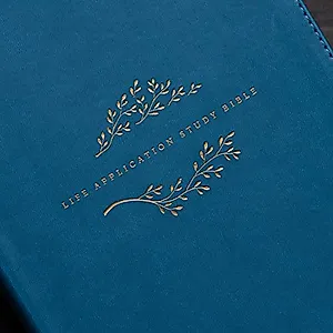 Tyndale NLT Life Application Study Bible, Third Edition, Large Print (LeatherLike, Teal Blue, Red Letter) – New Living Translation Bible, Large Print Study Bible for Enhanced Readability