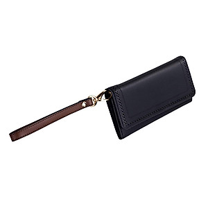 Allzedream Wristlet Strap Genuine Leather Replacement Clutch Purse Key Wrist Lanyard (Dark Brown)
