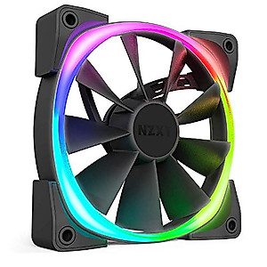 NZXT AER RGB 2 - HF-28140-B1 - 140mm - Advanced Lighting Customizations - Winglet Tips - Fluid Dynamic Bearing - LED RGB PWM Fan for Hue 2 - Single (HUE2 Lighting Controller Not Included)