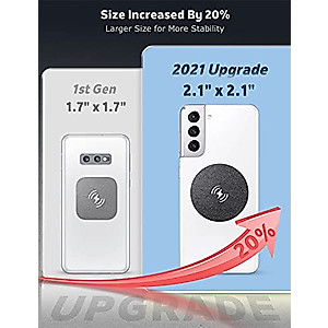 eSamcore Magnetic Phone Mount Metal Plate, Wireless Charging Compatible Phone Magnet Sticker for Magnetic Phone Holder for Car [Round Medium Size] [2.1 inch Diameter] [2-Pack]