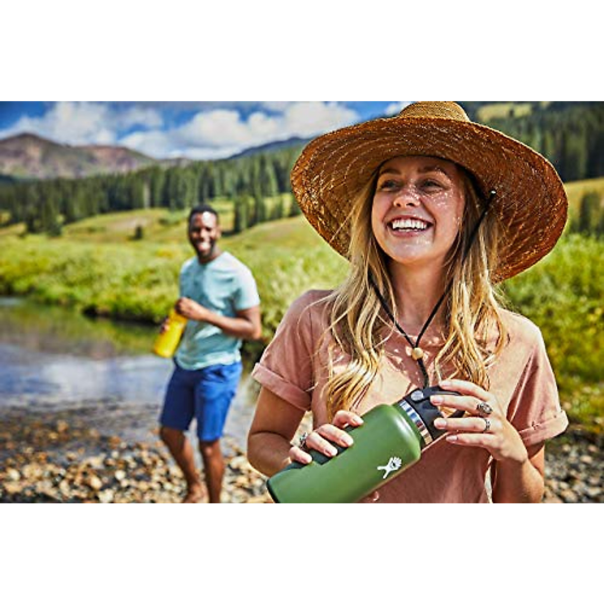 Hydro Flask 20 oz. Water Bottle - Stainless Steel, Reusable, Vacuum Insulated- Wide Mouth with Leak Proof Flex Cap