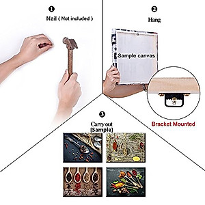 Autumn Lake Large Stretched Canvas Wall Art For Living Room Bedroom Home Decoration,Mordern Morning Sunrise View Print Picture Painting Decor Giclee Artwork,Gallery Wrapped Gift,Inner Frame(24x48)