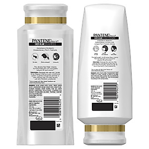 Pantene Volumizing Shampoo and Sulfate Free Conditioner for Fine Hair, Sheer Volume, 25.4 Fl Oz (Pack of 2)