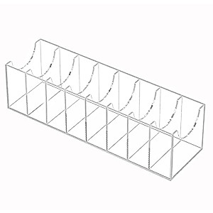 Belt Organizer, Acrylic 5&8 Compartments Belt Case Storage Holder , Clear Belt Display Case for Closet Tie and Bow Tie (8 grids)