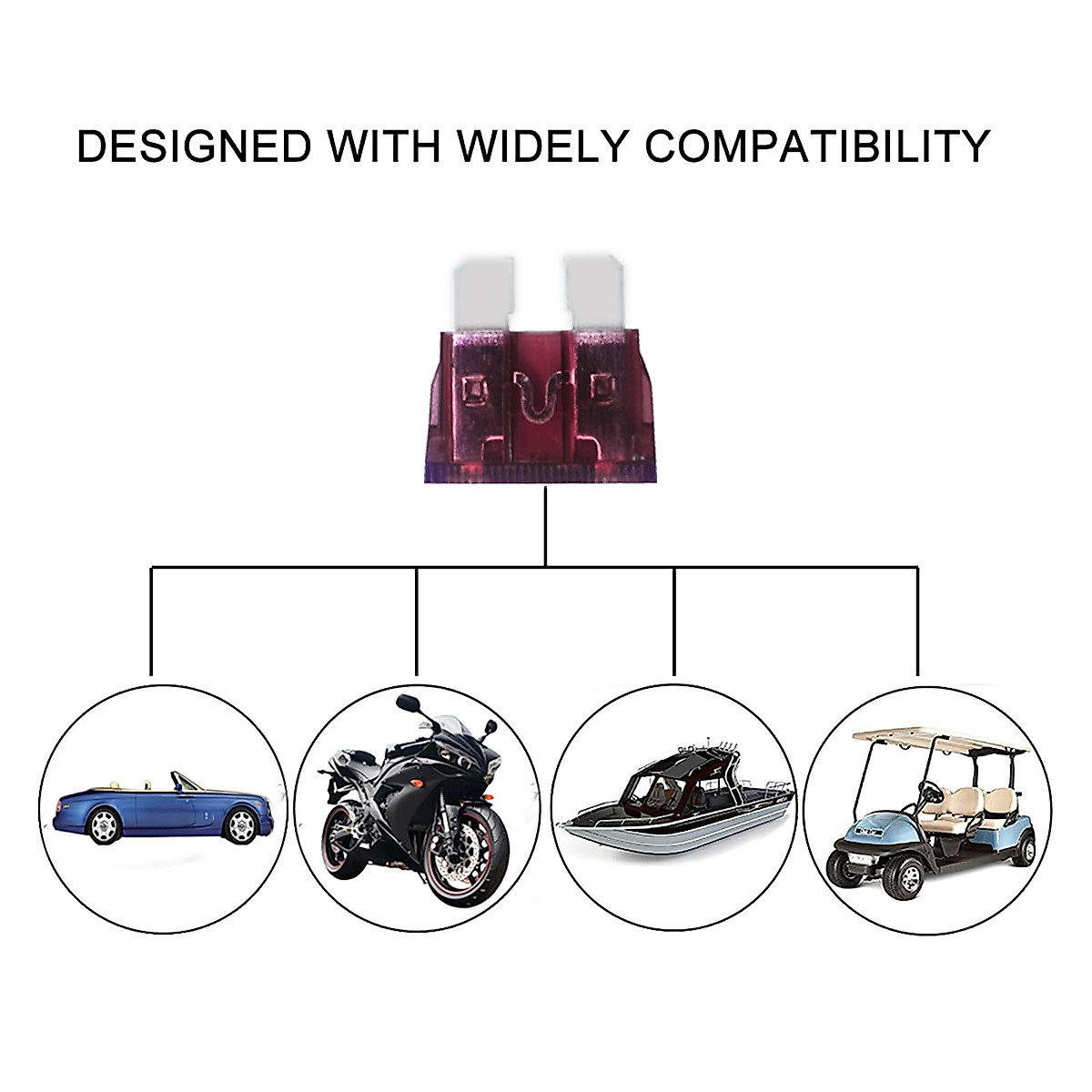 MuHize Inline Fuse Holders 12v, Upgraded Car Standard 12V Add-a-Circuit Fuse, 12 Gauge Waterproof APR ATO ATC Inline Fuse Wire with 40AMP Standard Fuses(3 Pack)
