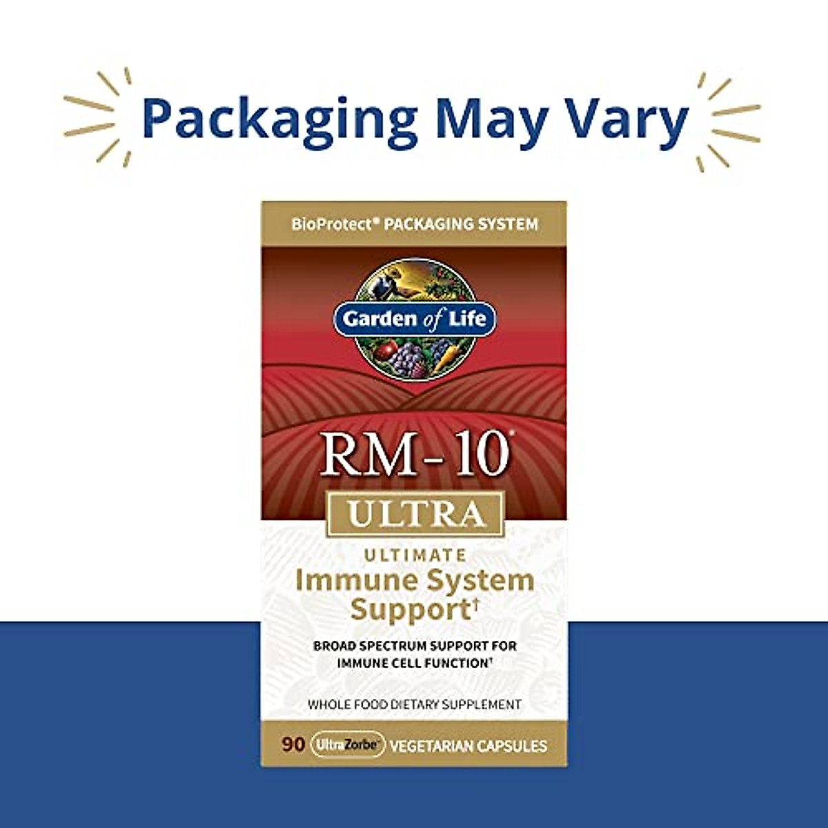 Garden of Life RM-10 Ultra Ultimate Broad Spectrum Immune Support System for Cell Function, DNA Methylation Complex & Organic Mushroom Blend, 90 Count