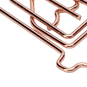 Paperclips, Cute Paper Clips Lightweight Portable Electroplated Rose Gold Metal Material 100PCS for Homes for Office (Coffee Cup)