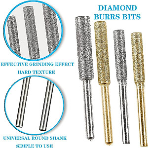 Chainsaw Sharpening Attachment Kit with Angle Guide And Diamond Burr Grinding Stone Files Blade Teeth Sharpener Set (8PCS), Drill Power Tool Accessories