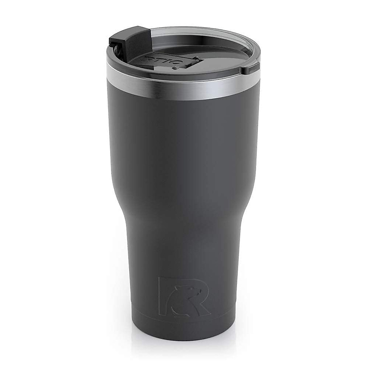 RTIC 30 oz Insulated Tumbler Stainless Steel Coffee Travel Mug with Lid, Spill Proof, Hot Beverage and Cold, Portable Thermal Cup for Car, Camping, Black