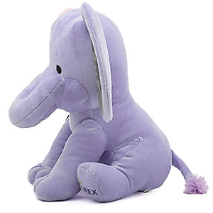 KINREX Elephant Stuffed Animals – Stuff Animal Plush Toy for Babies Girls Boys, Elephants Plushie Teddy Bear Toys for Birth Stats Baby Shower Infant Newborn Boy & Girl, Purple Measures 9 Inches